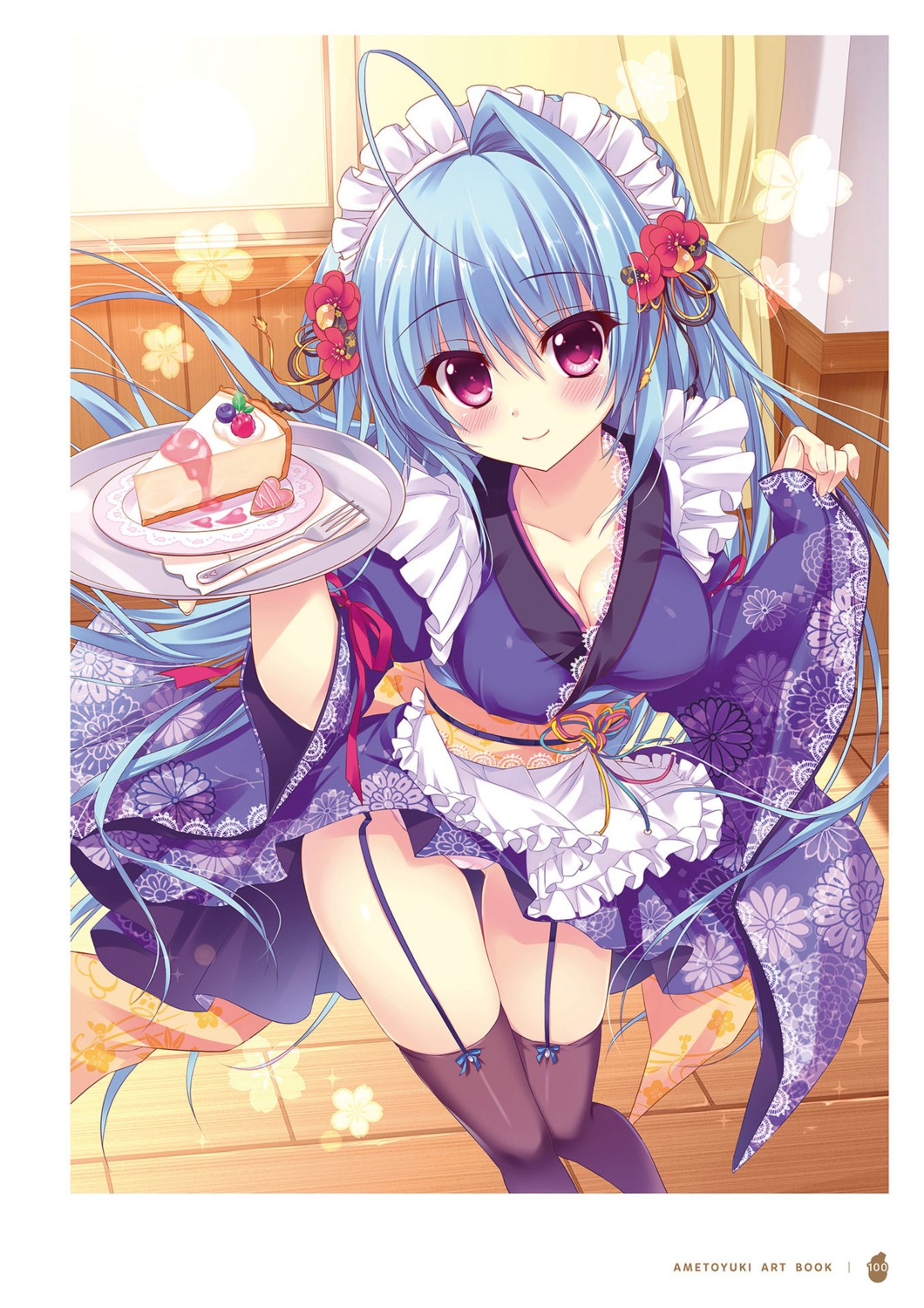 ameto yuki koi ga saku koro sakura doki tsukishima yuuri cameltoe cleavage garter belt maid ...